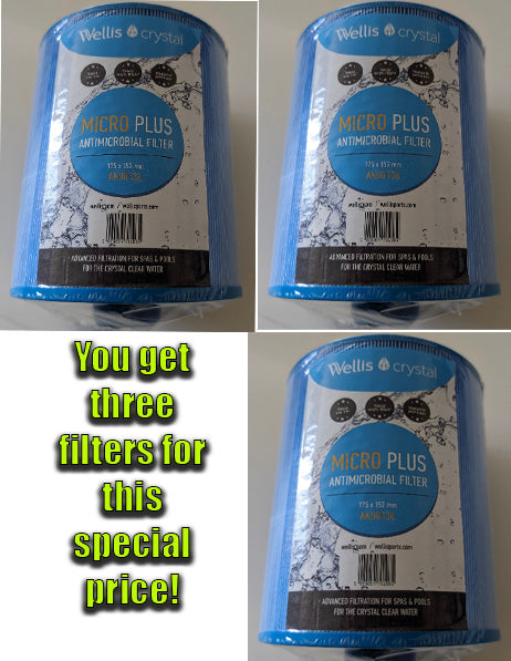 Box of 3 Wellis filter elements for Taurus, Monte Rosa, Libra, Mont ...